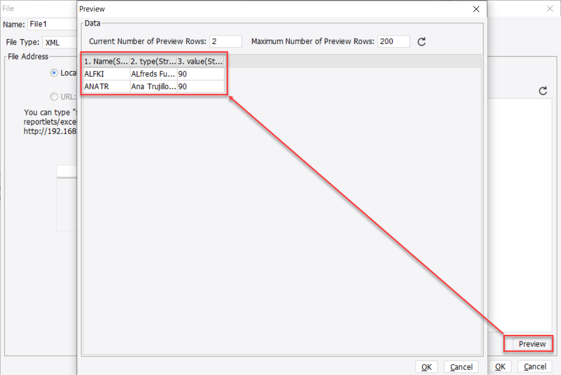 TXT and XML Dataset-FineReport Help Document
