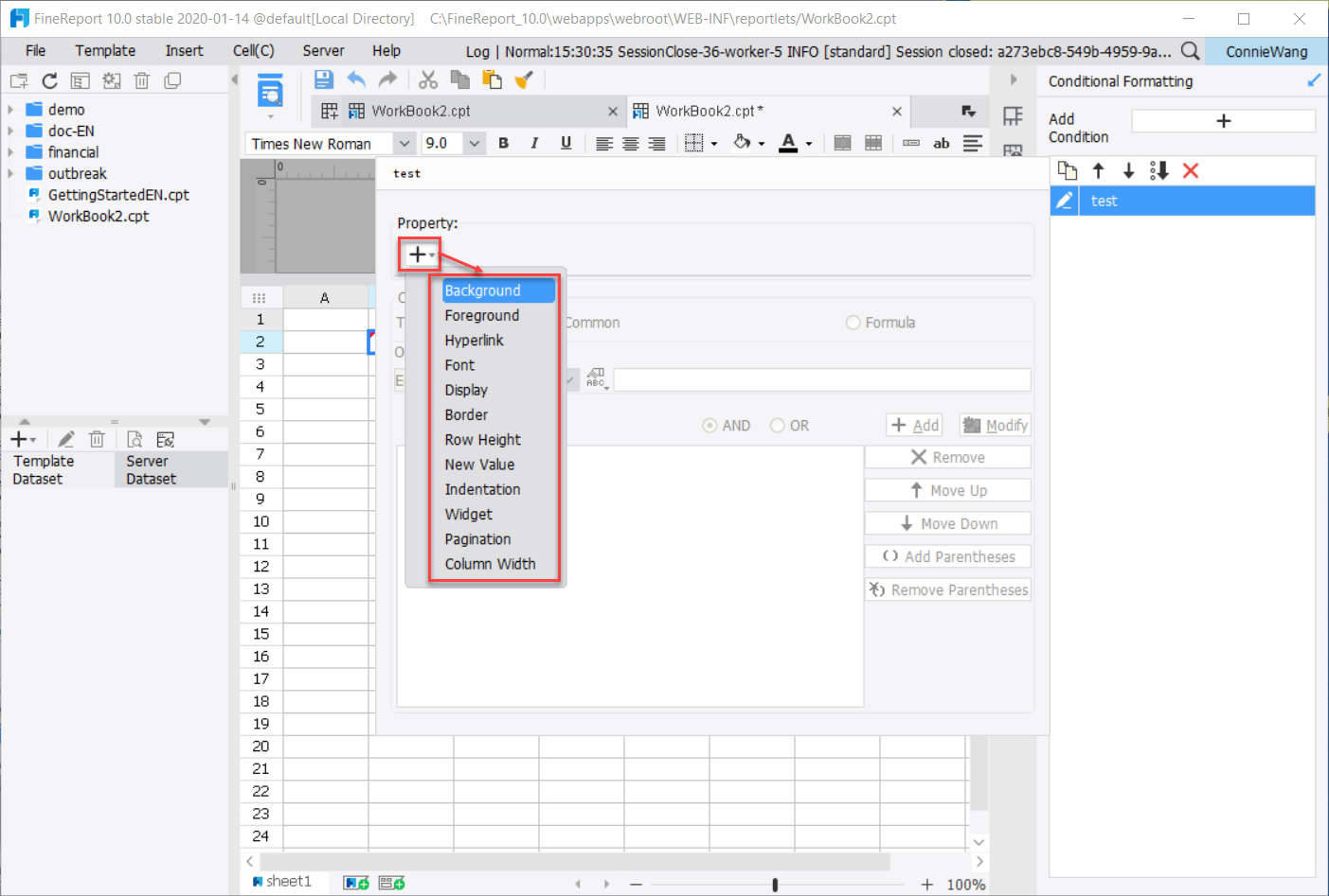 An Introduction of Conditional Formatting-FineReport Help Document
