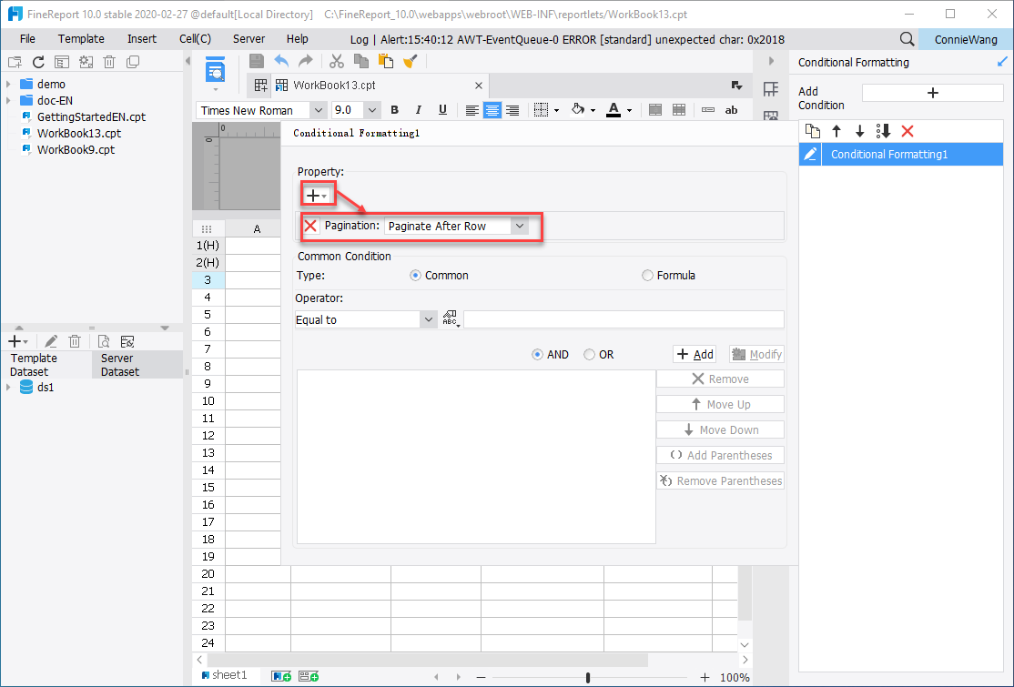Pagination-FineReport Help Document