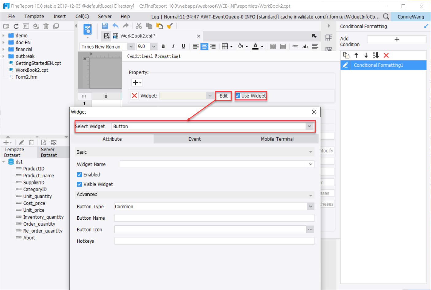 Widget-FineReport Help Document