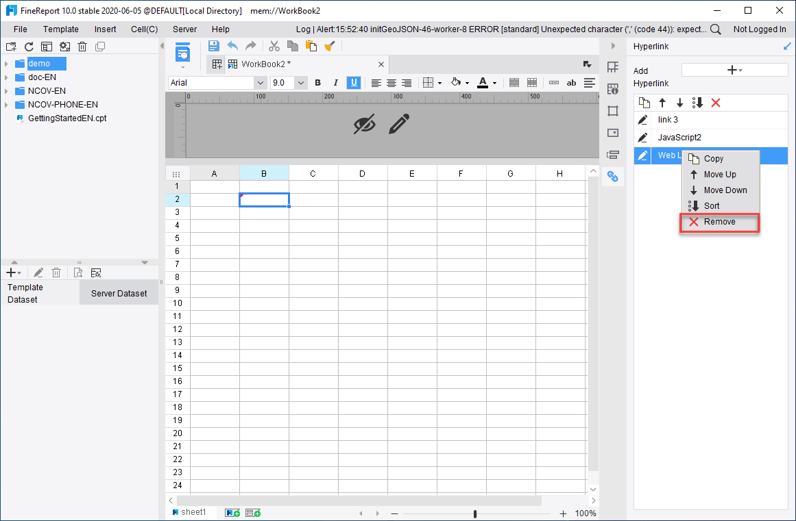 Basic Settings of Hyperlinks-FineReport Help Document