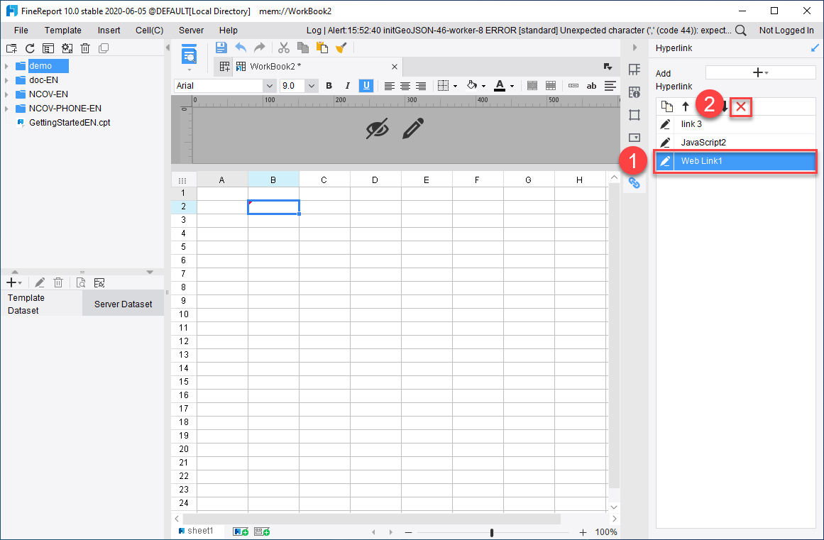 Basic Settings of Hyperlinks-FineReport Help Document