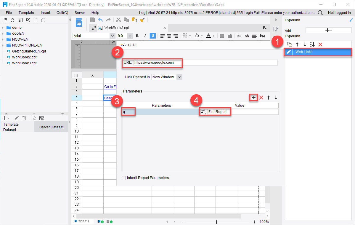 Web Link-FineReport Help Document