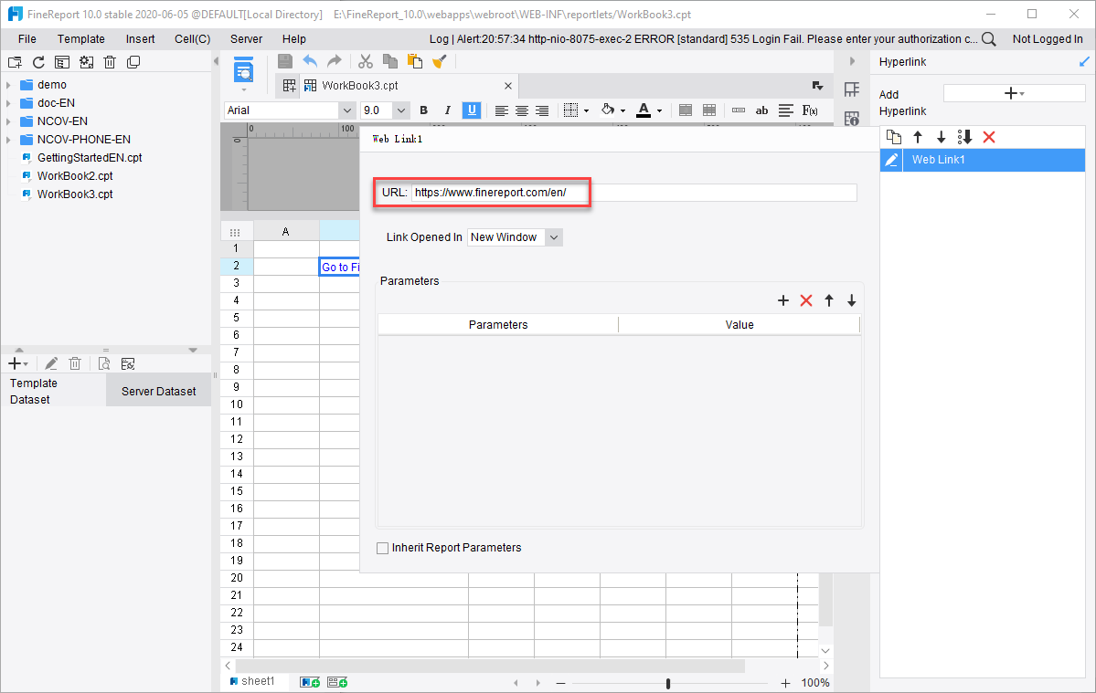 Web Link-FineReport Help Document