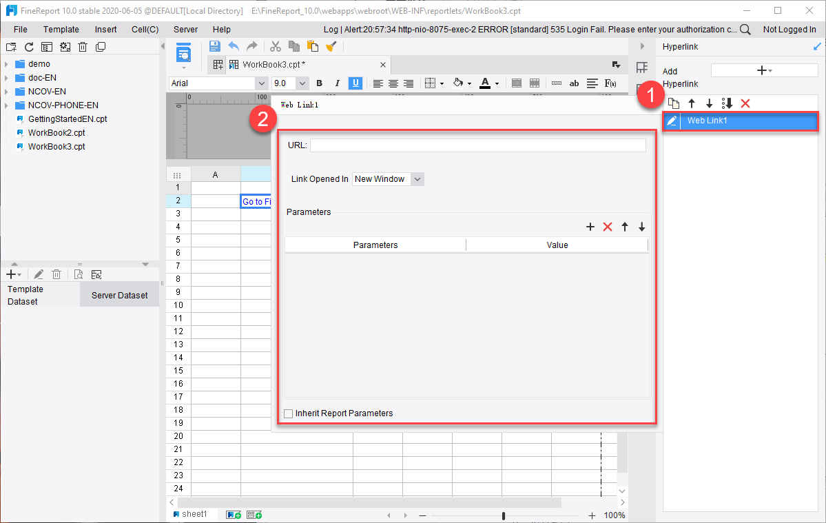 Web Link-FineReport Help Document