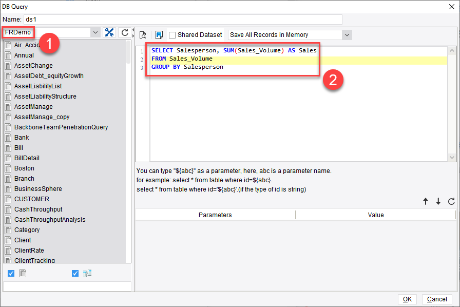 Dynamic Parameter-FineReport Help Document