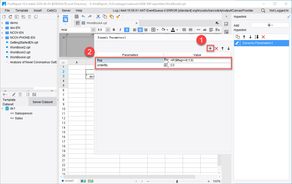 Dynamic Parameter-FineReport Help Document
