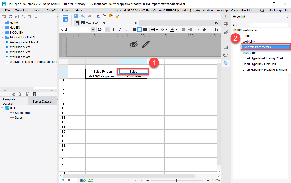 Dynamic Parameter-FineReport Help Document