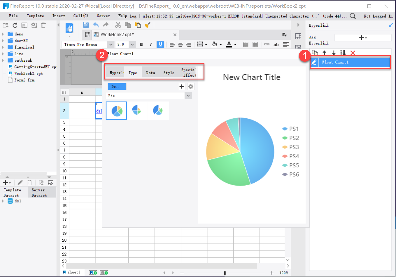 Chart Hyperlink Float Chart-FineReport Help Document