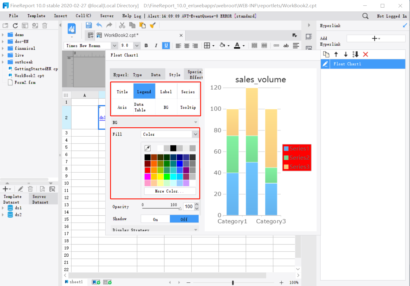 Chart Hyperlink Float Chart-FineReport Help Document