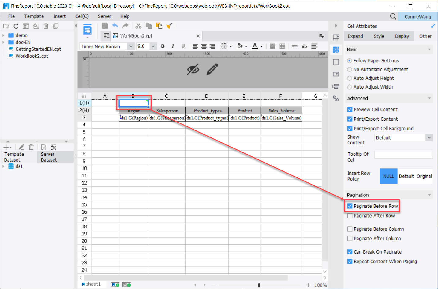 Paginate By Group-FineReport Help Document