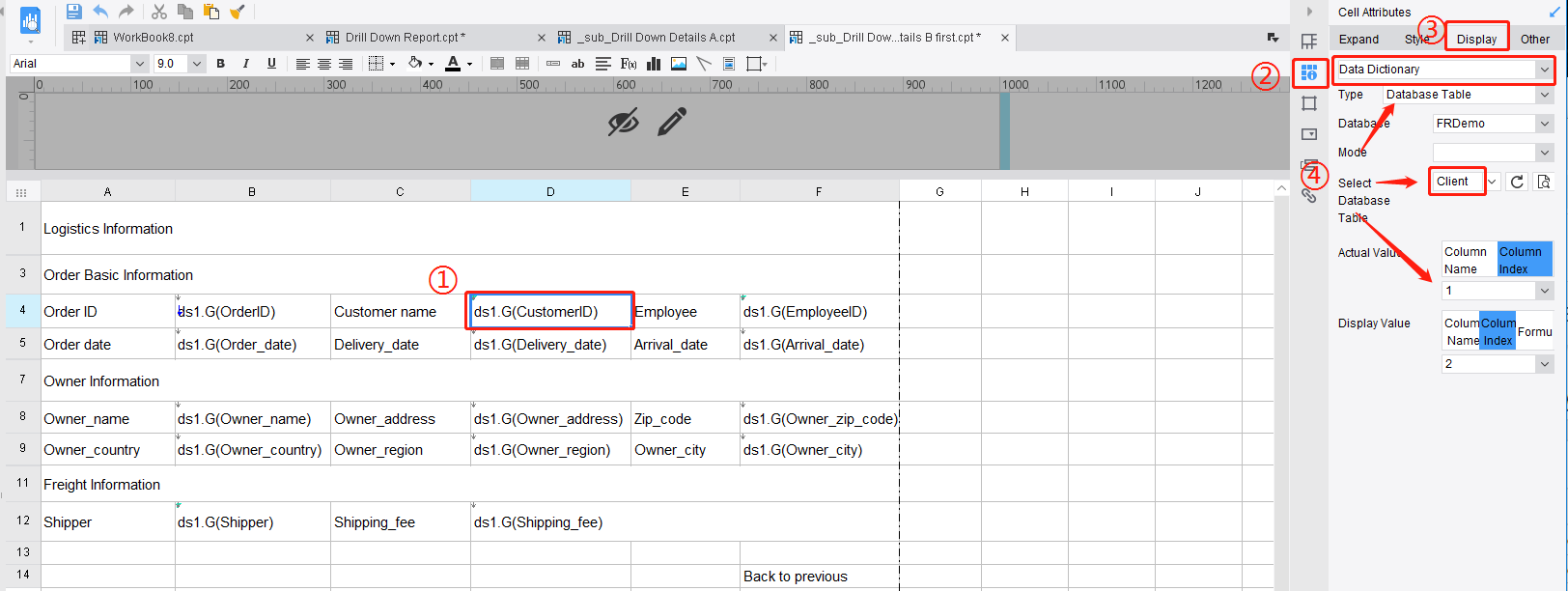 Drill-down Report-FineReport Help Document
