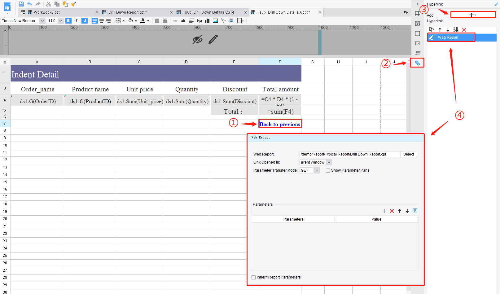 Drill-down Report-FineReport Help Document