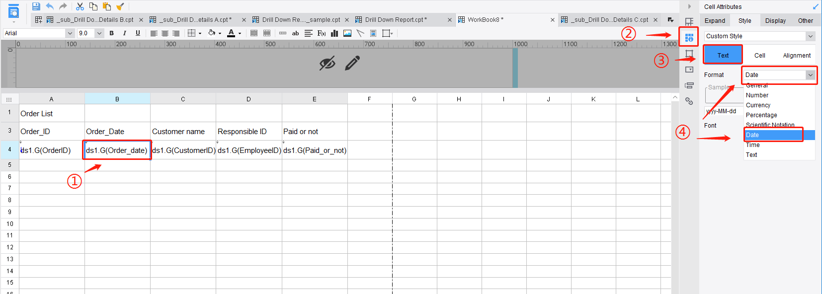 Drill-down Report-FineReport Help Document