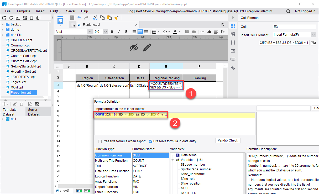Ranking-FineReport Help Document