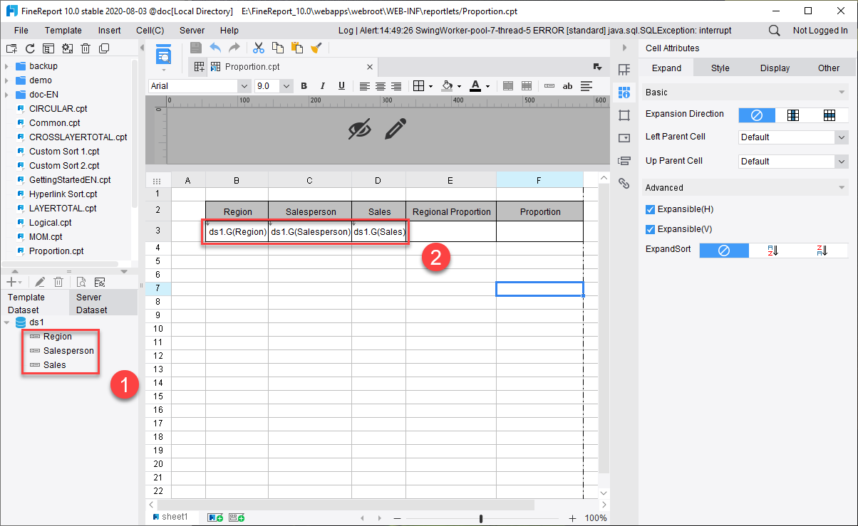 Proportion-FineReport Help Document