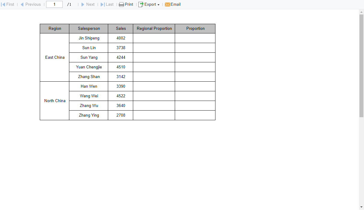 Proportion-FineReport Help Document