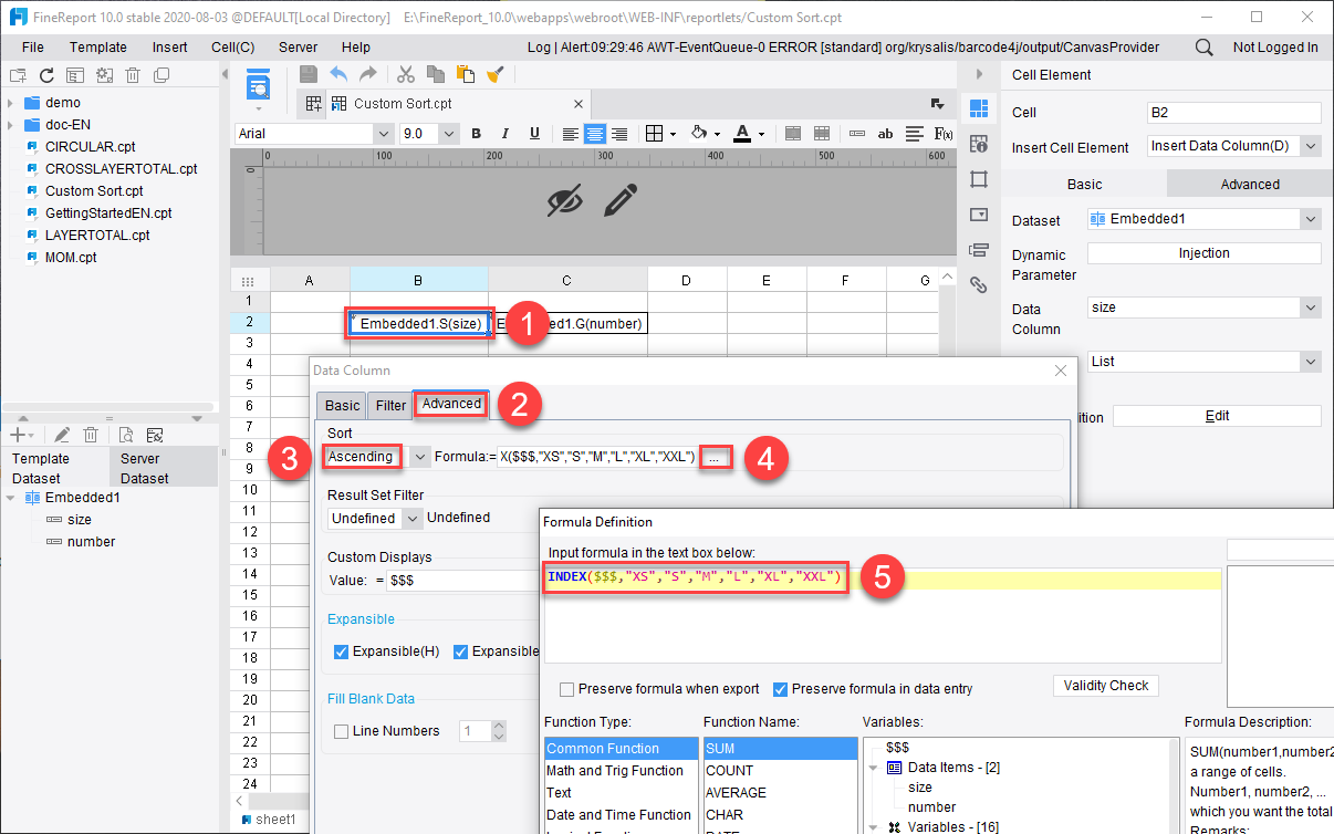 Sort-FineReport Help Document