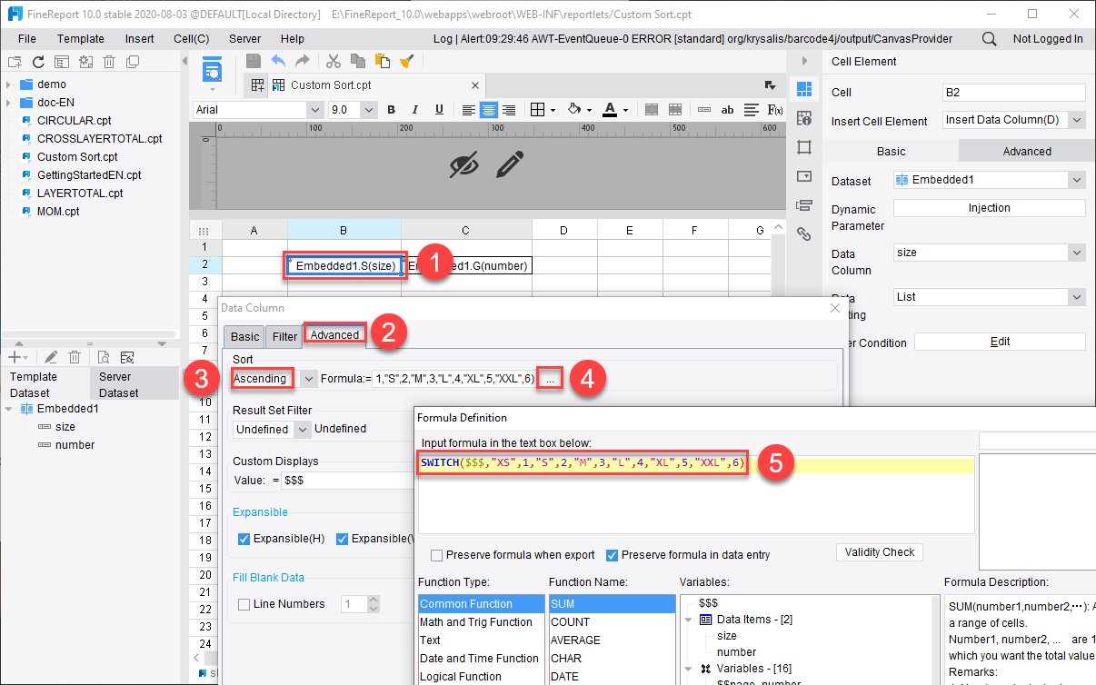 Sort-FineReport Help Document