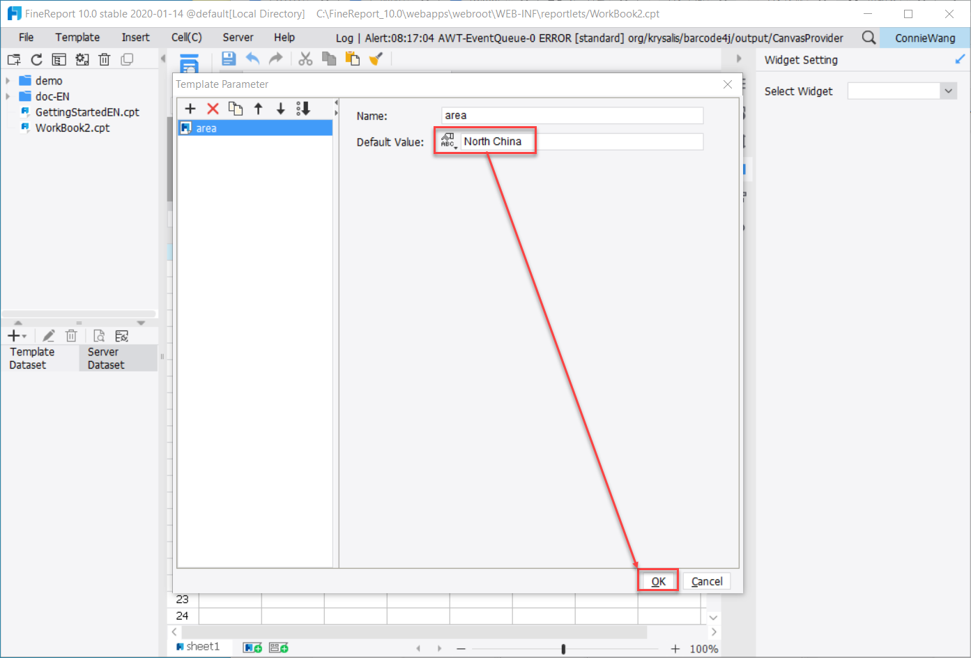 Global and Template Parameter-FineReport Help Document