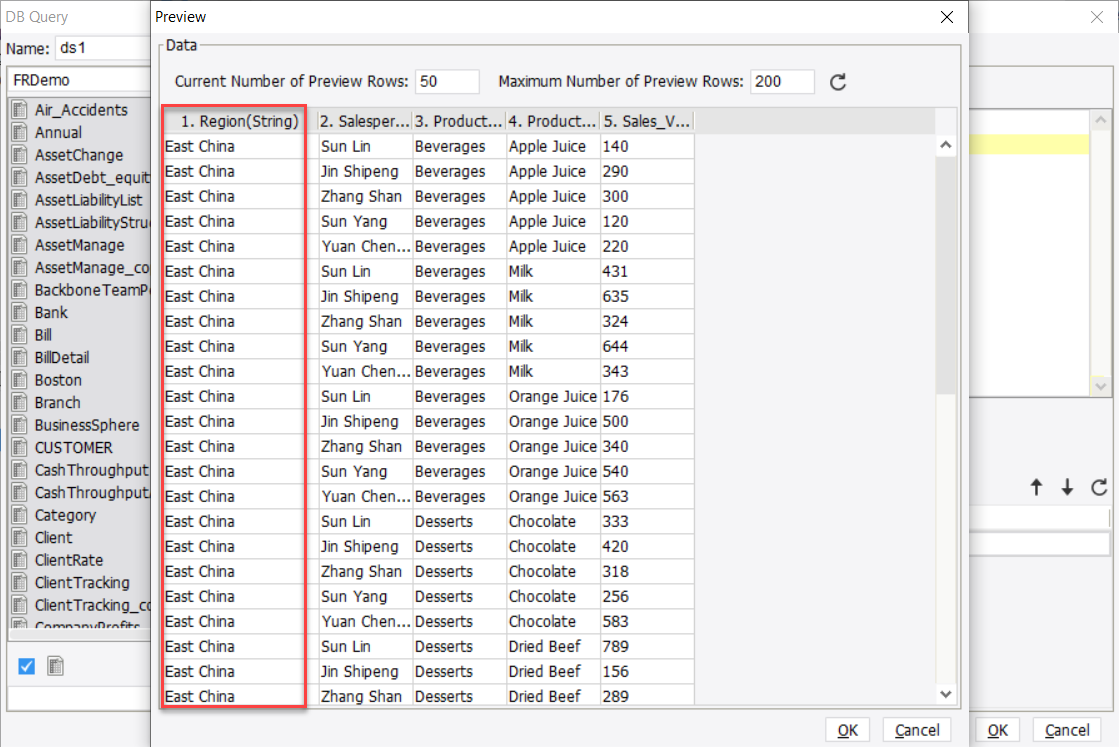 Dataset Parameter-FineReport Help Document