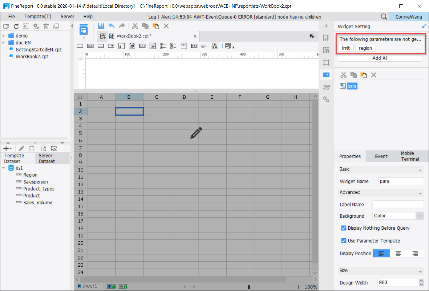 Dataset Parameter-FineReport Help Document