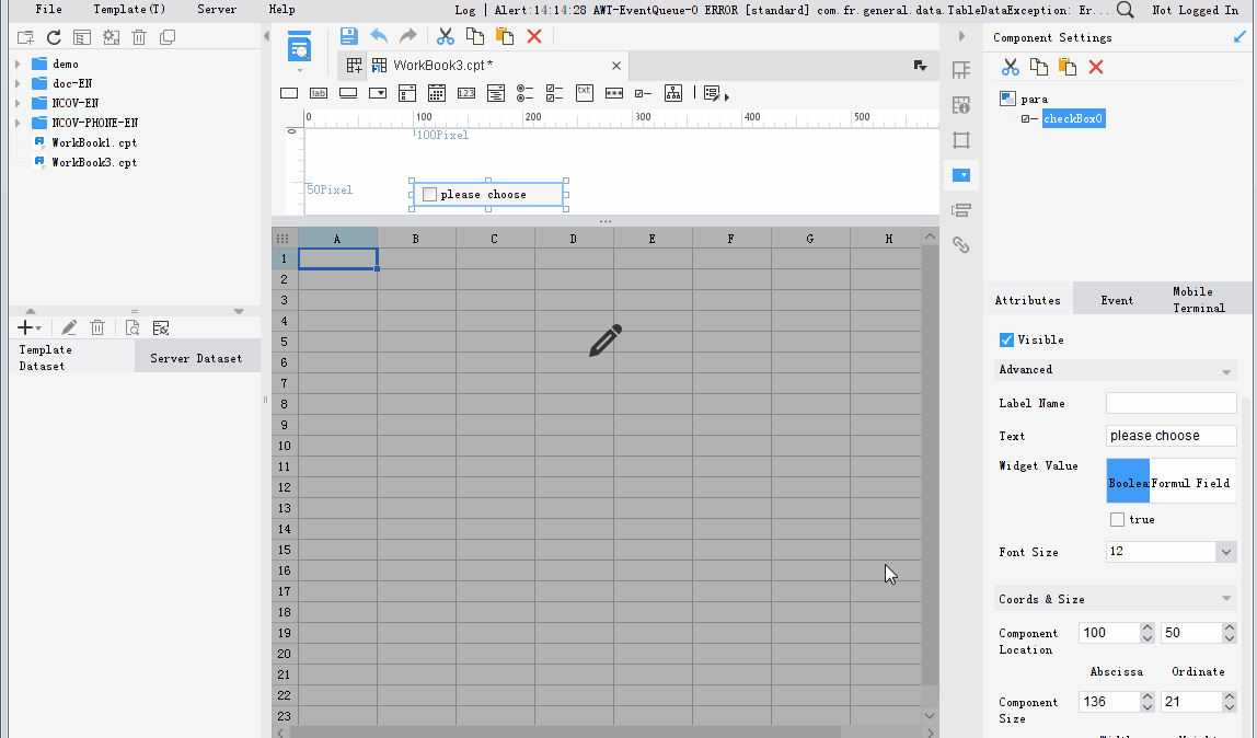 Checkbox Widget-FineReport Help Document