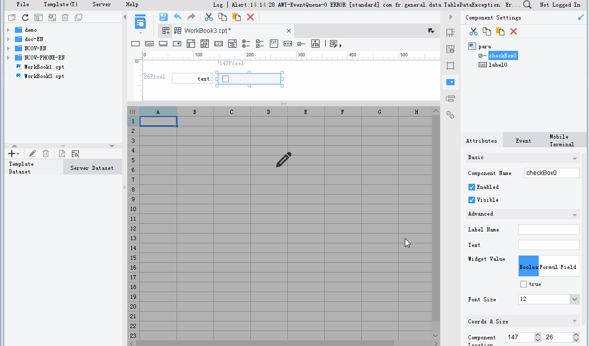 Checkbox Widget-FineReport Help Document