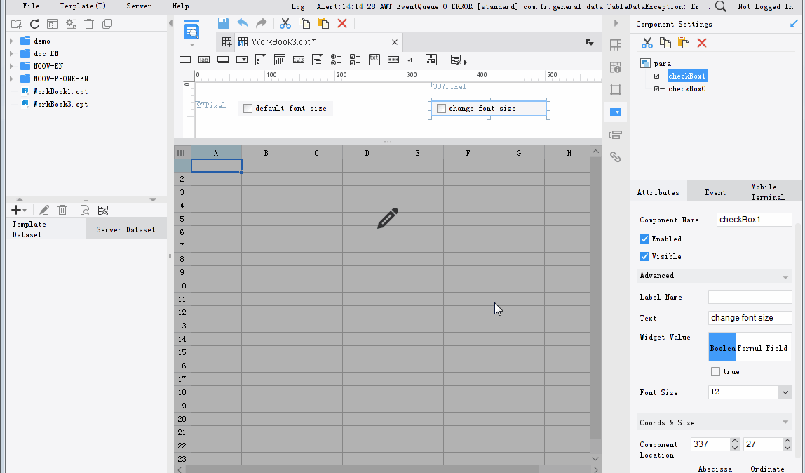 Checkbox Widget-FineReport Help Document