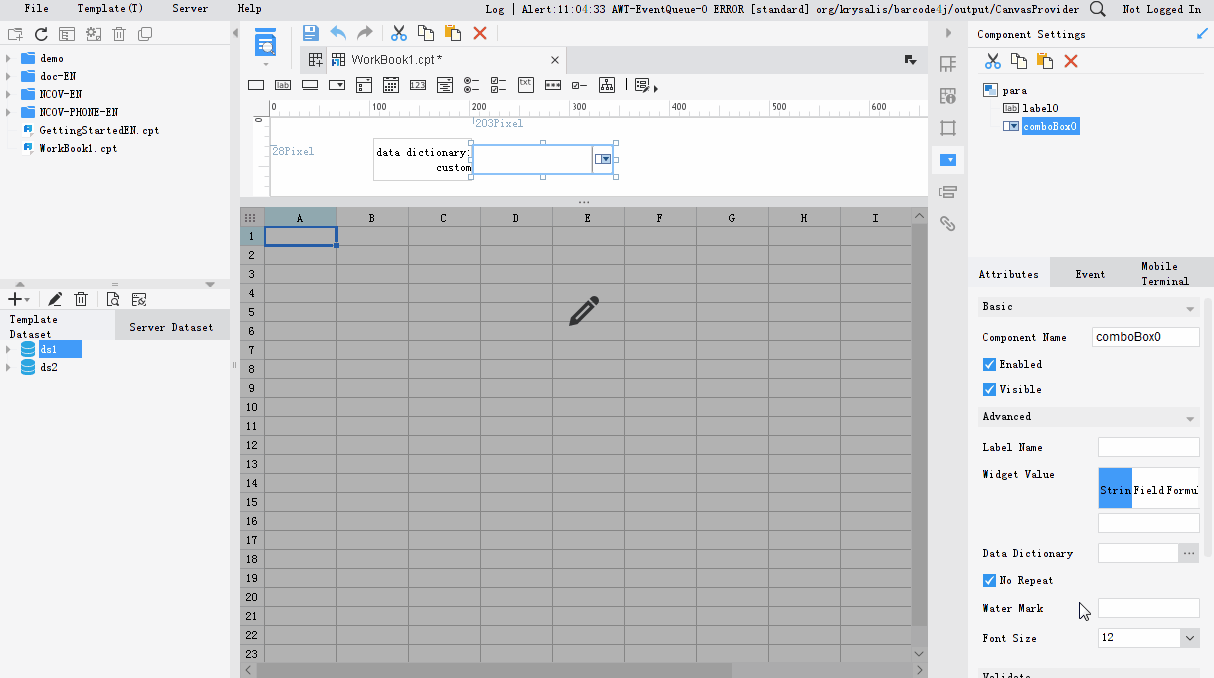 Drop-down Box Widget-FineReport Help Document