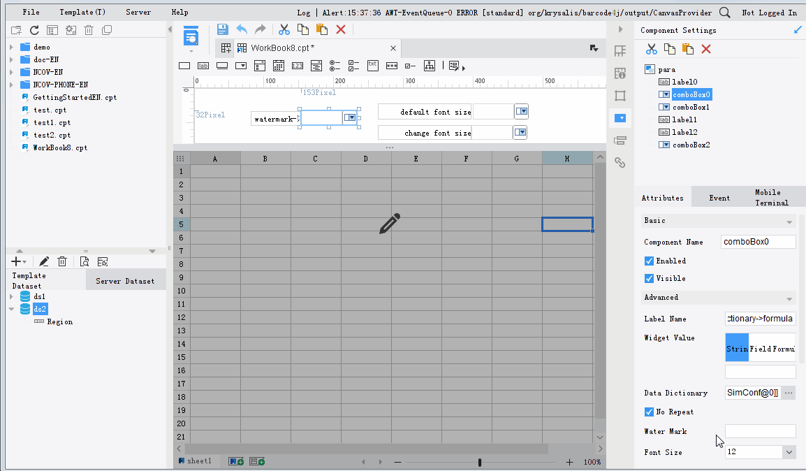 Drop-down Box Widget-FineReport Help Document