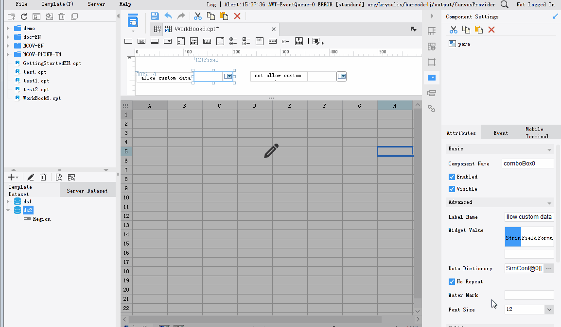 Drop-down Box Widget-FineReport Help Document