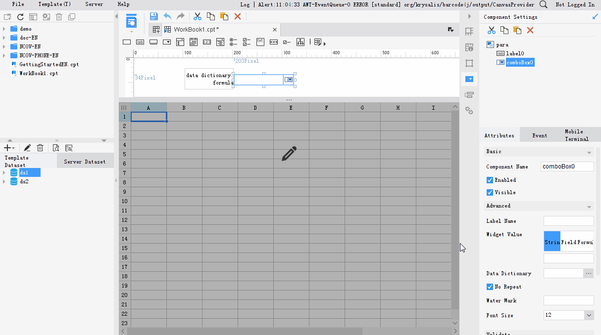 Drop-down Box Widget-FineReport Help Document