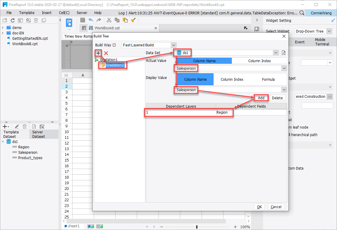 Build Drop-down Tree-FineReport Help Document