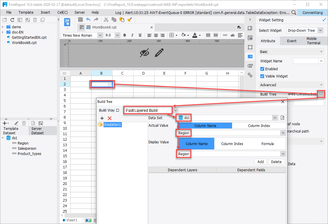 Build Drop-down Tree-FineReport Help Document