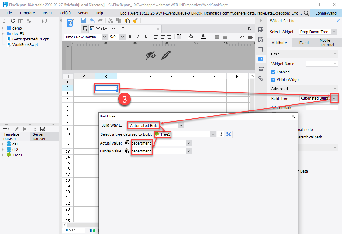 Build Drop-down Tree-FineReport Help Document