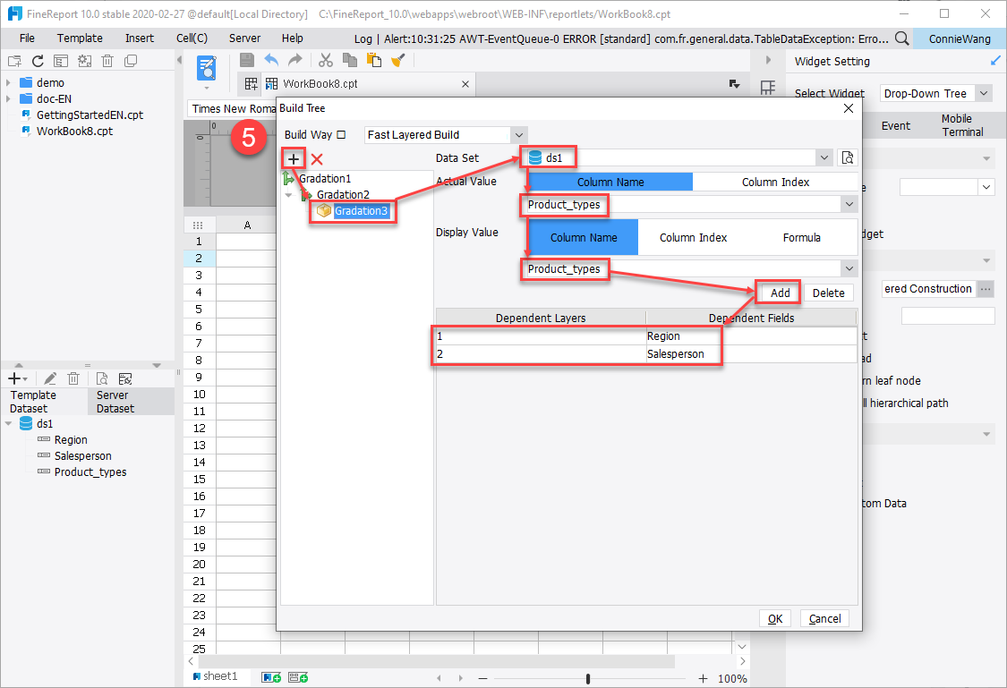 Build Drop-down Tree-FineReport Help Document