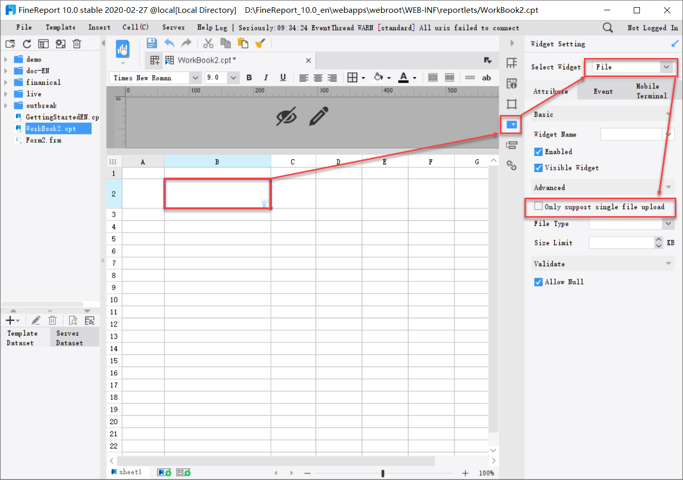 File Widget-FineReport Help Document