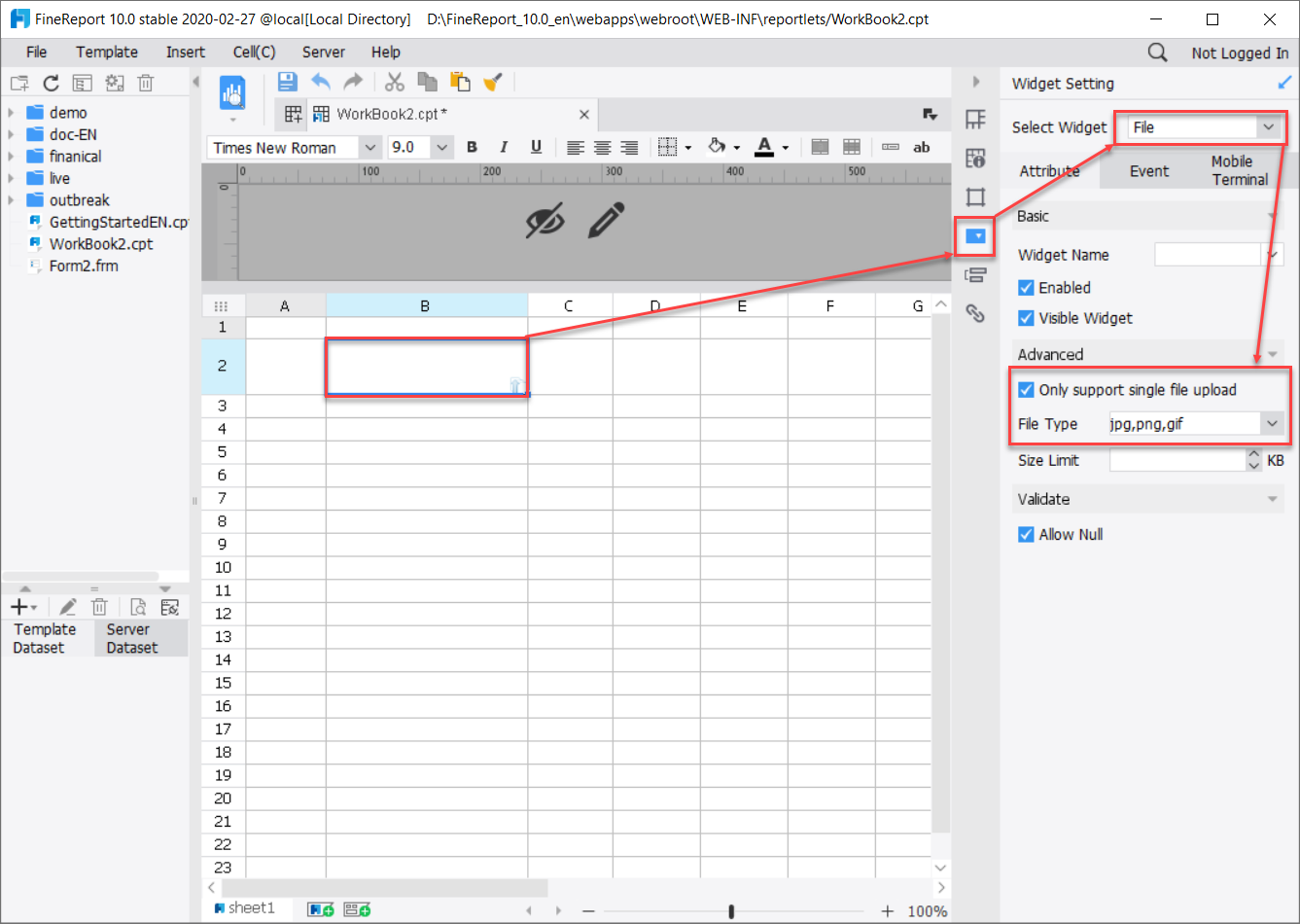 File Widget-FineReport Help Document
