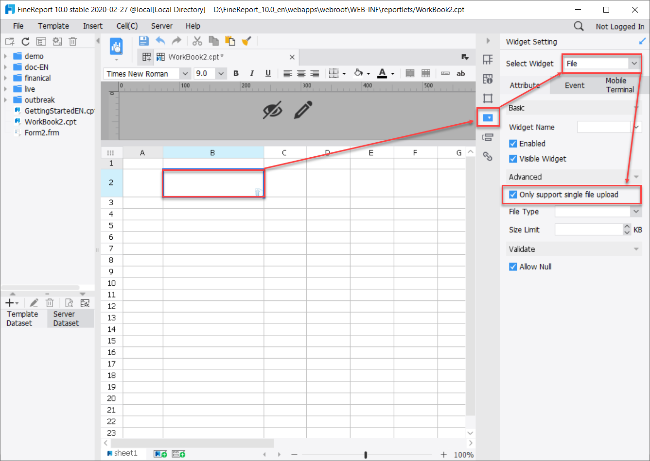 File Widget-FineReport Help Document