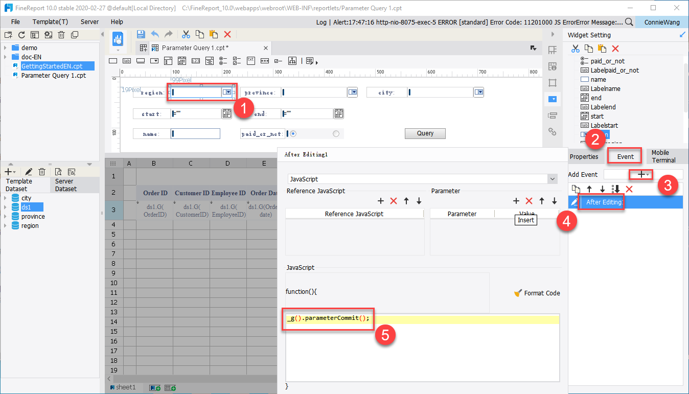 Common Parameter Application-FineReport Help Document
