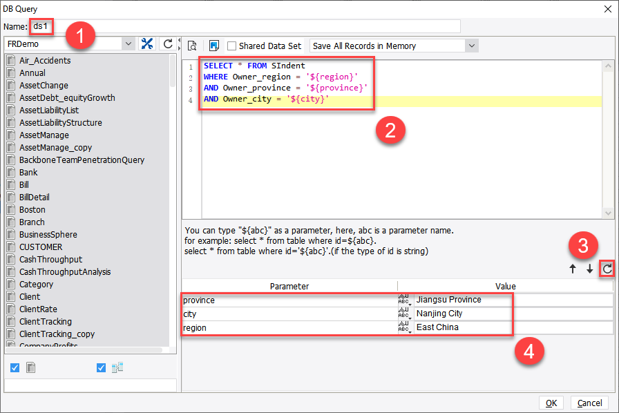 Common Parameter Application-FineReport Help Document