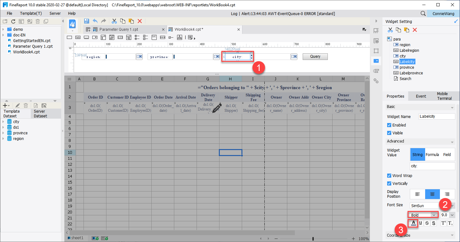 Common Parameter Application-FineReport Help Document