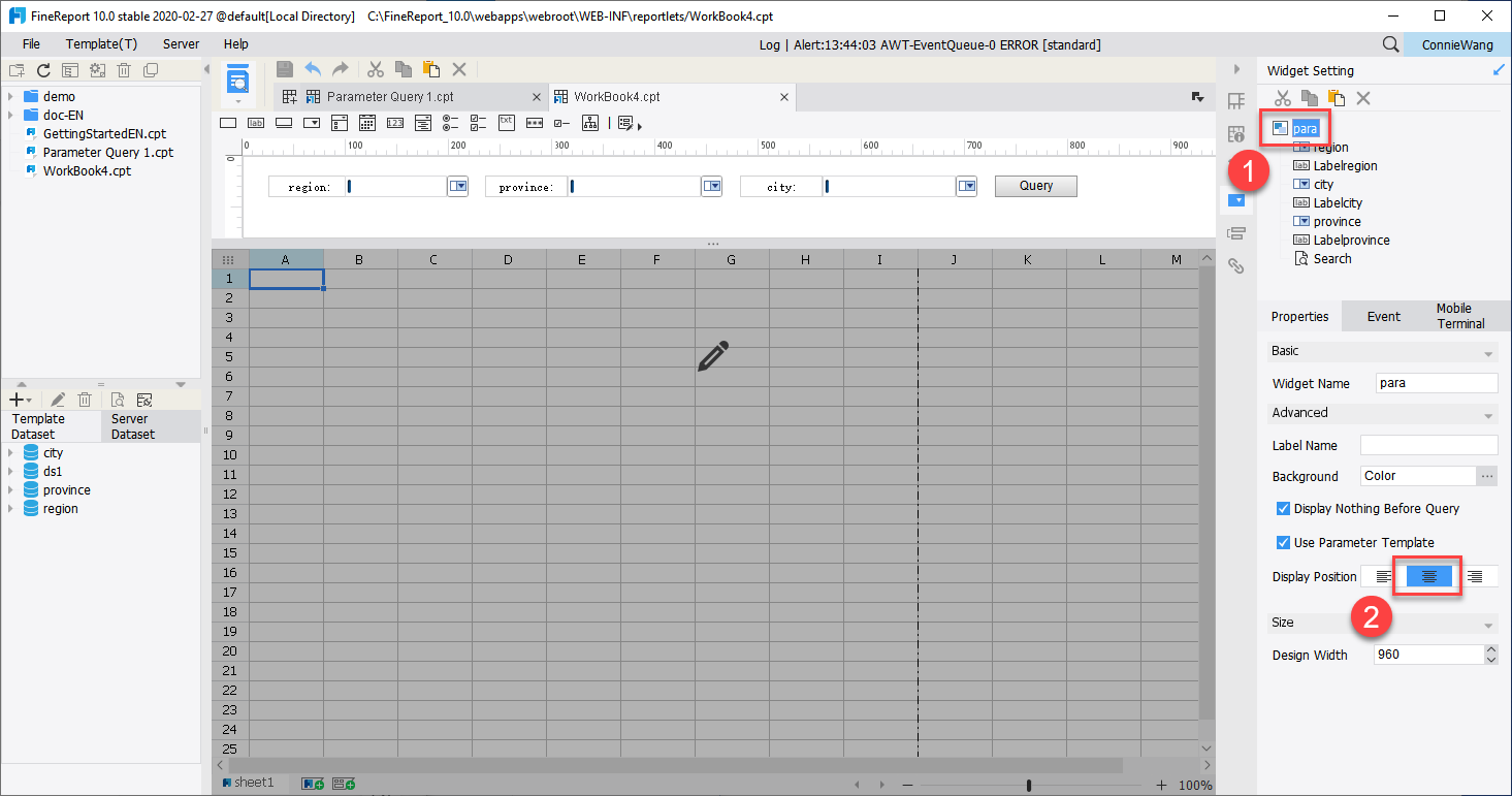 Common Parameter Application-FineReport Help Document