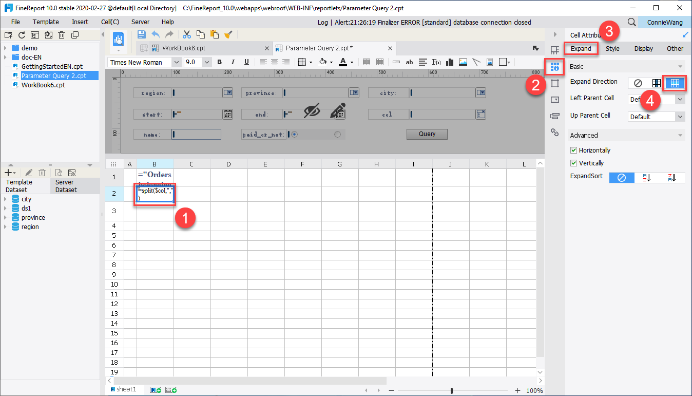 Common Parameter Application-FineReport Help Document