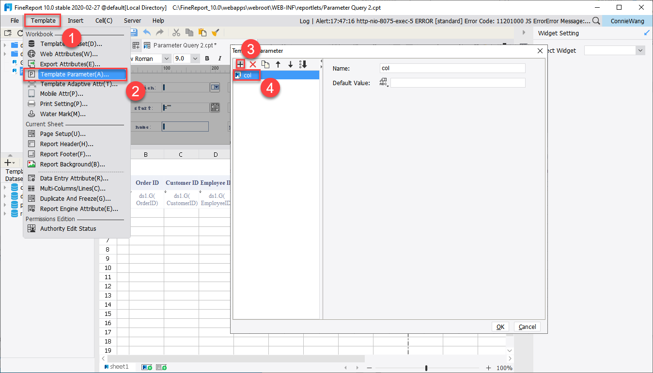 Common Parameter Application-FineReport Help Document