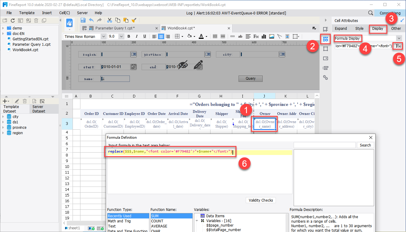 Common Parameter Application-FineReport Help Document