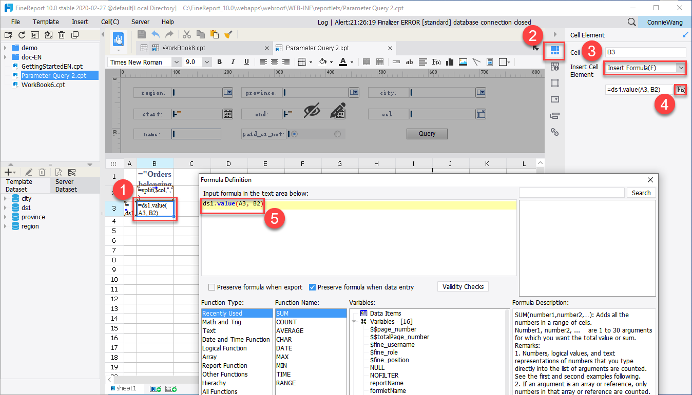 Common Parameter Application-FineReport Help Document