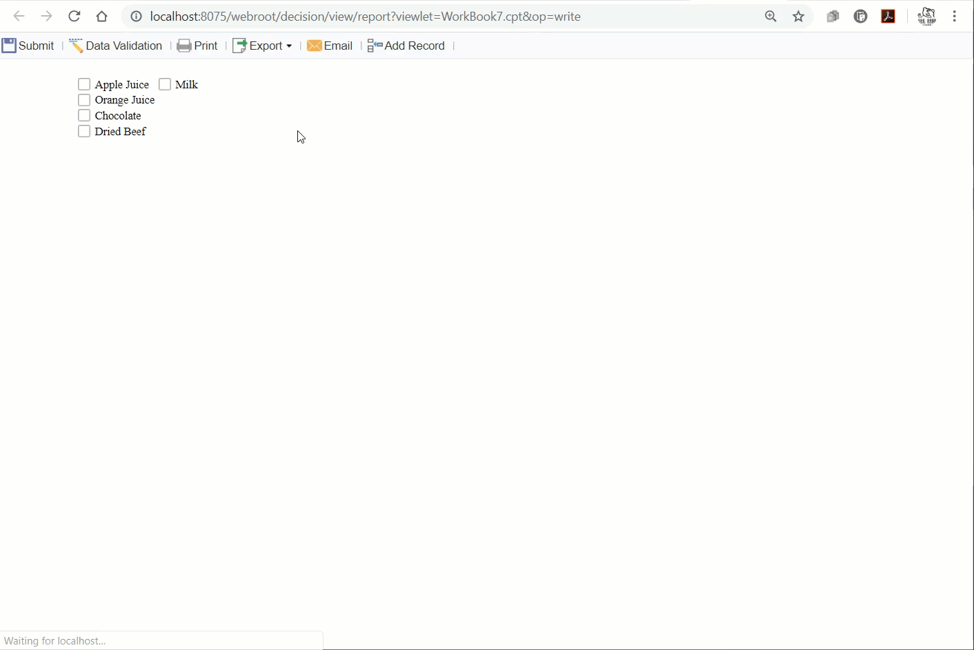 Report Checkbox Group Widget Finereport Help Document