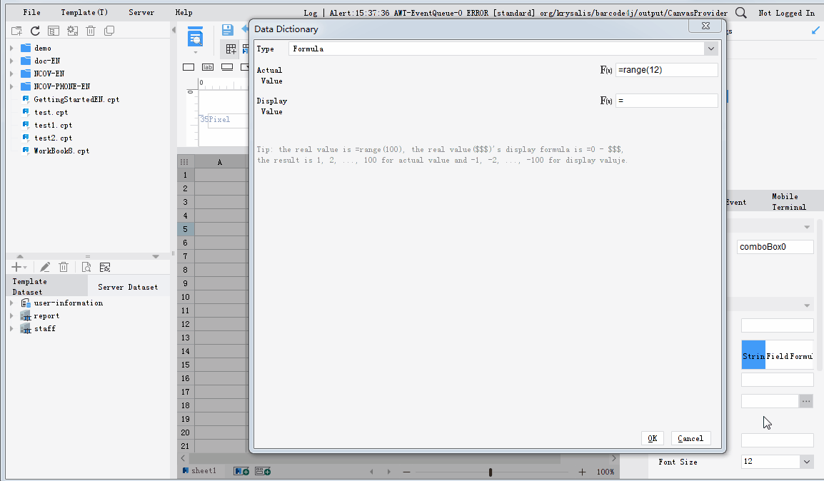 Report Drop-down Box Widget-FineReport Help Document